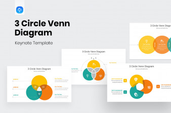 3 Circle Venn Diagram Keynote Template | Nulivo Market