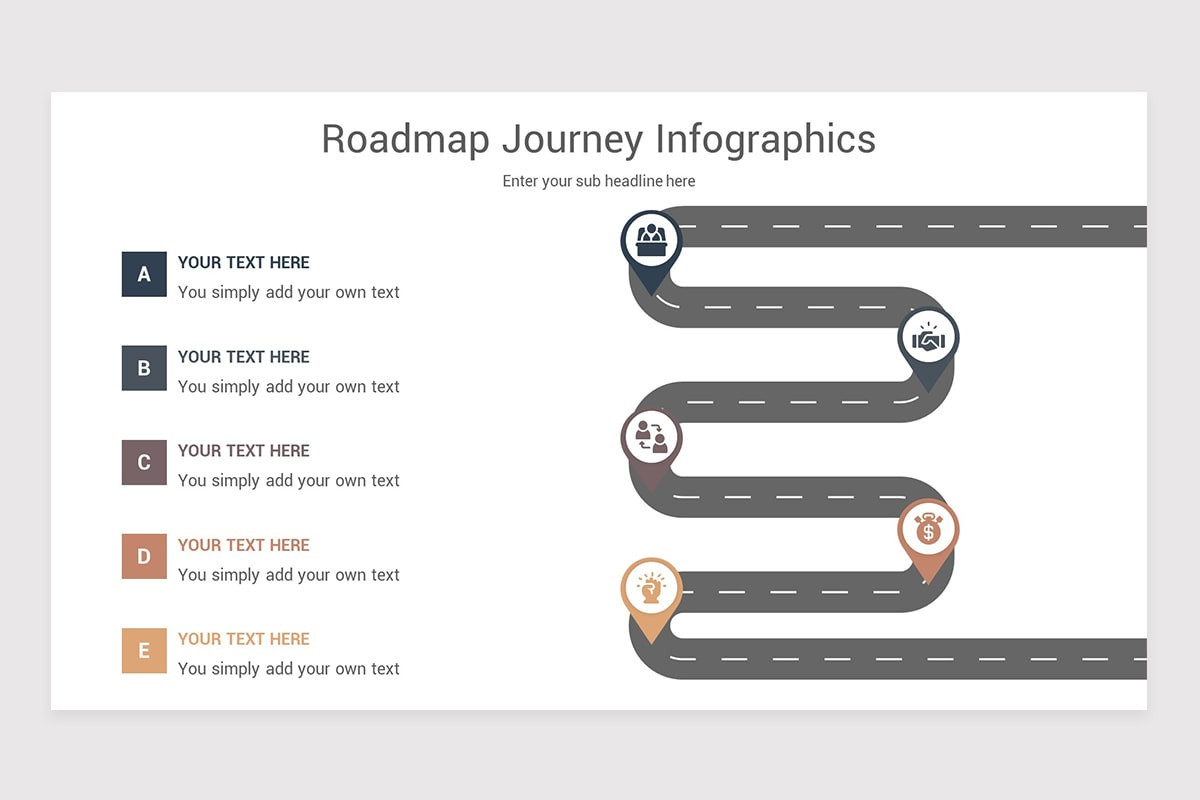 Roadmap Journey Infographics Google Slides Template | Nulivo Market
