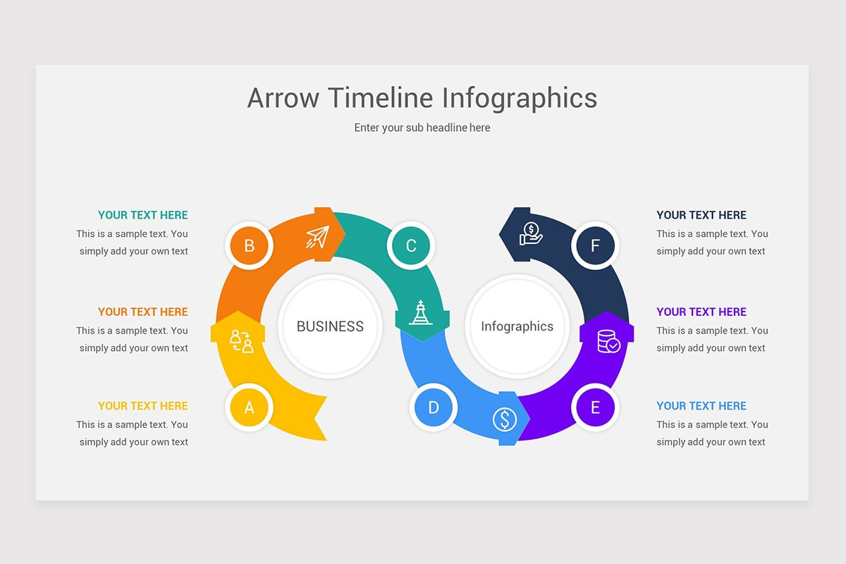 Arrow Timeline Infographic