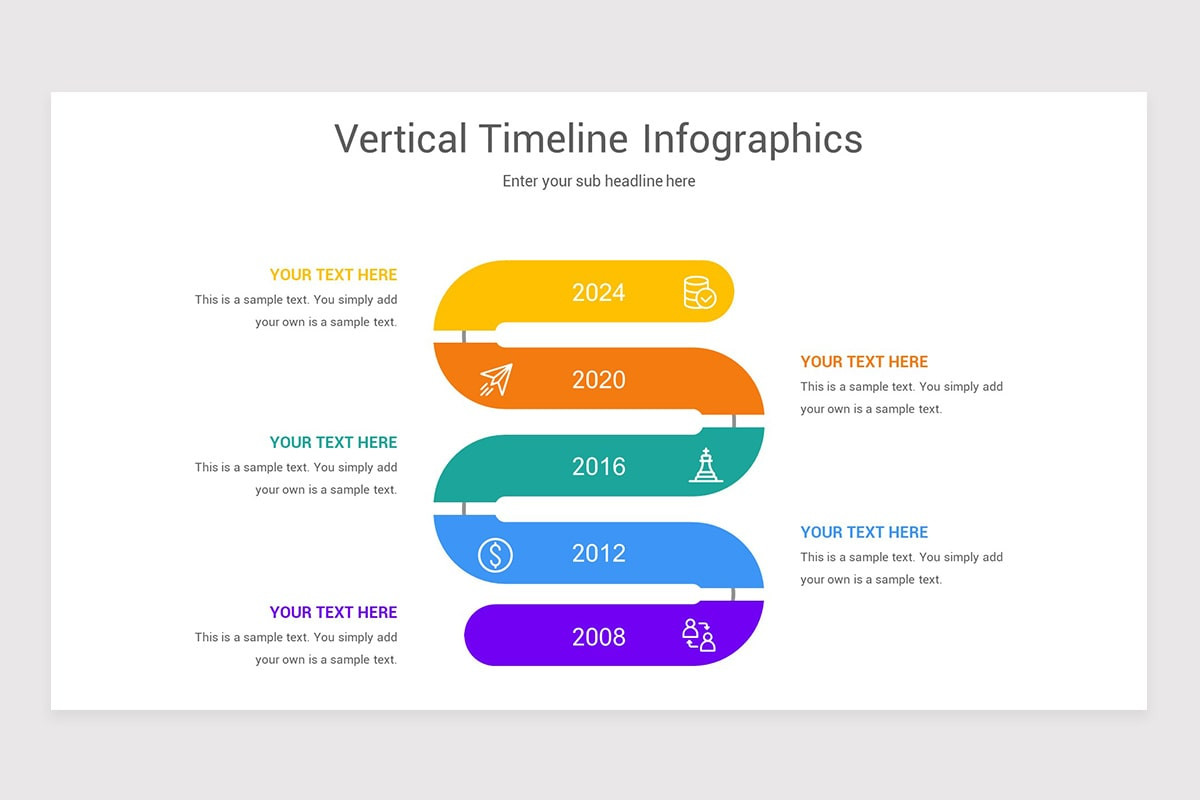 Vertical Timeline Keynote Template | Nulivo Market