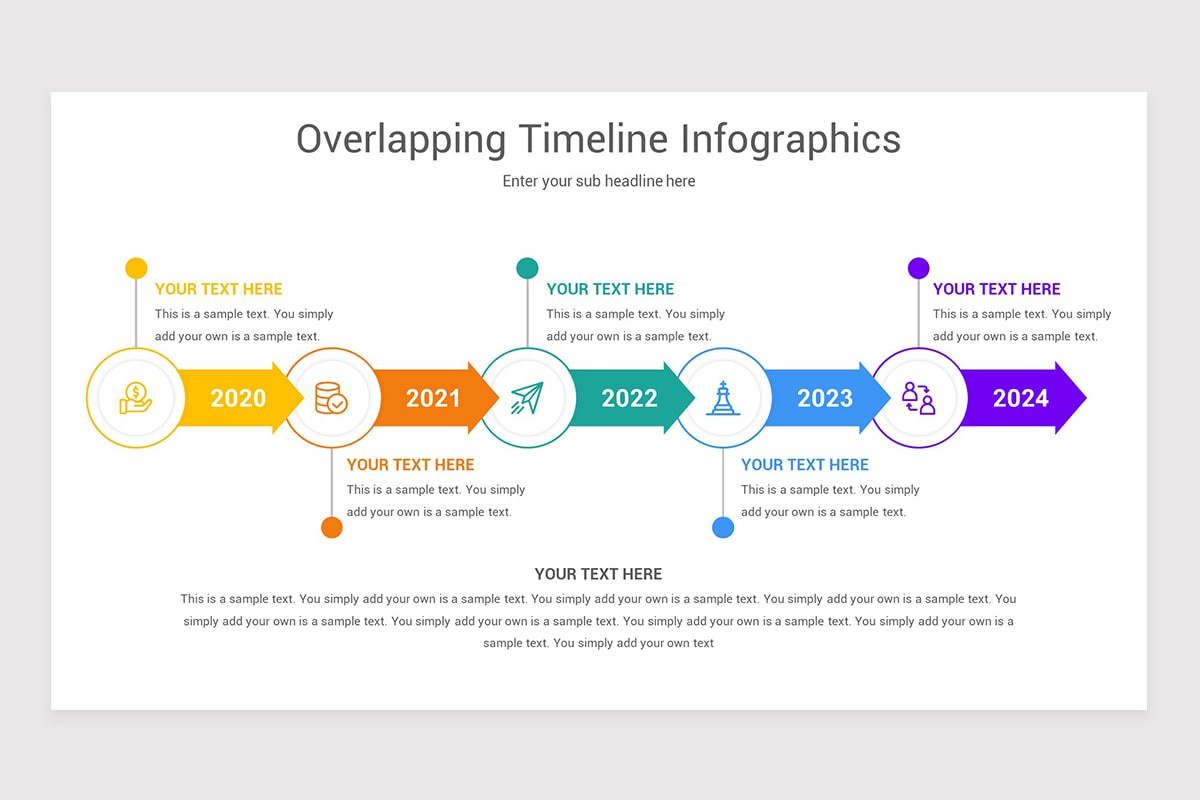 Overlapping Timeline Google Slides Template | Nulivo Market