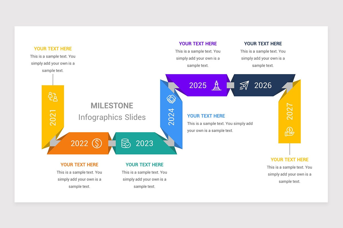 Overlapping Timeline Keynote Template | Nulivo Market