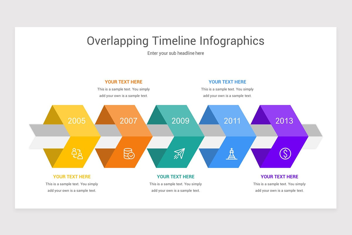 Overlapping Timeline Keynote Template | Nulivo Market
