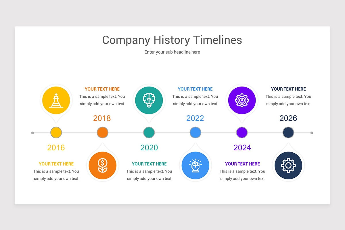 Company History Timelines Google Slides Template | Nulivo Market