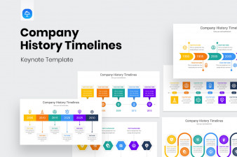 Company History Timelines Diagrams Keynote Template | Nulivo Market