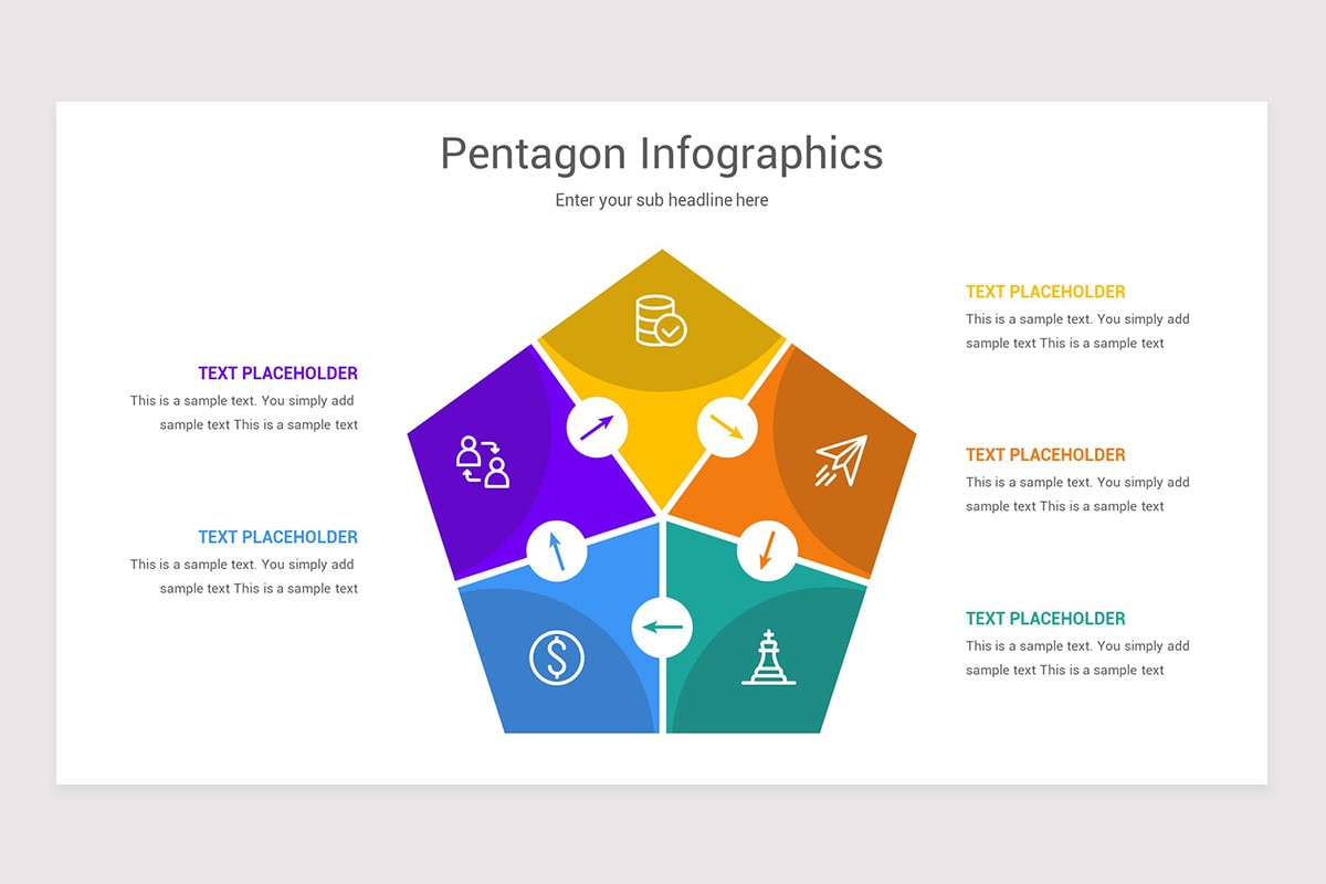 Pentagon Infographics Keynote Template | Nulivo Market