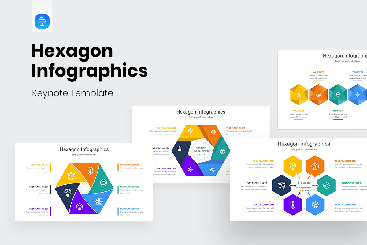 Hexagon Infographics Keynote Template | Nulivo Market