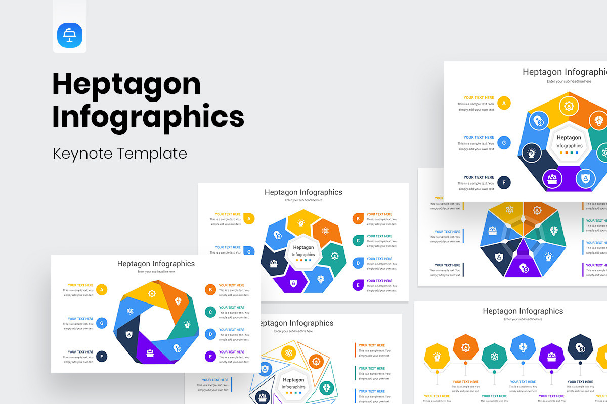 Heptagon Infographics Keynote Template | Nulivo Market