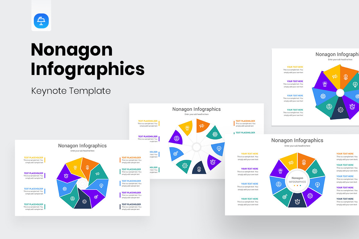 Nonagon Infographics Keynote Template | Nulivo Market