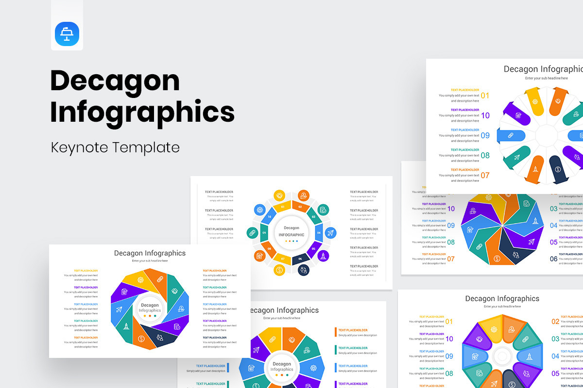 Decagon Infographics Keynote Template | Nulivo Market