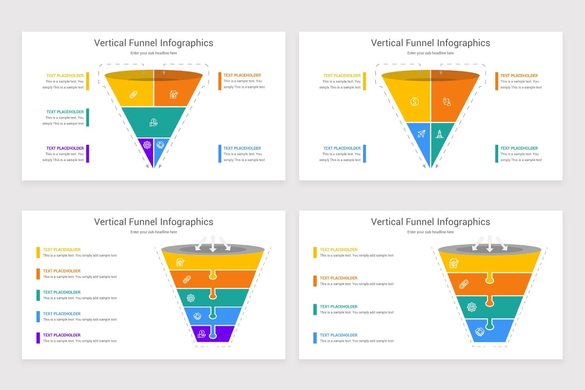 Vertical Funnel Infographics Google Slides Template | Nulivo Market