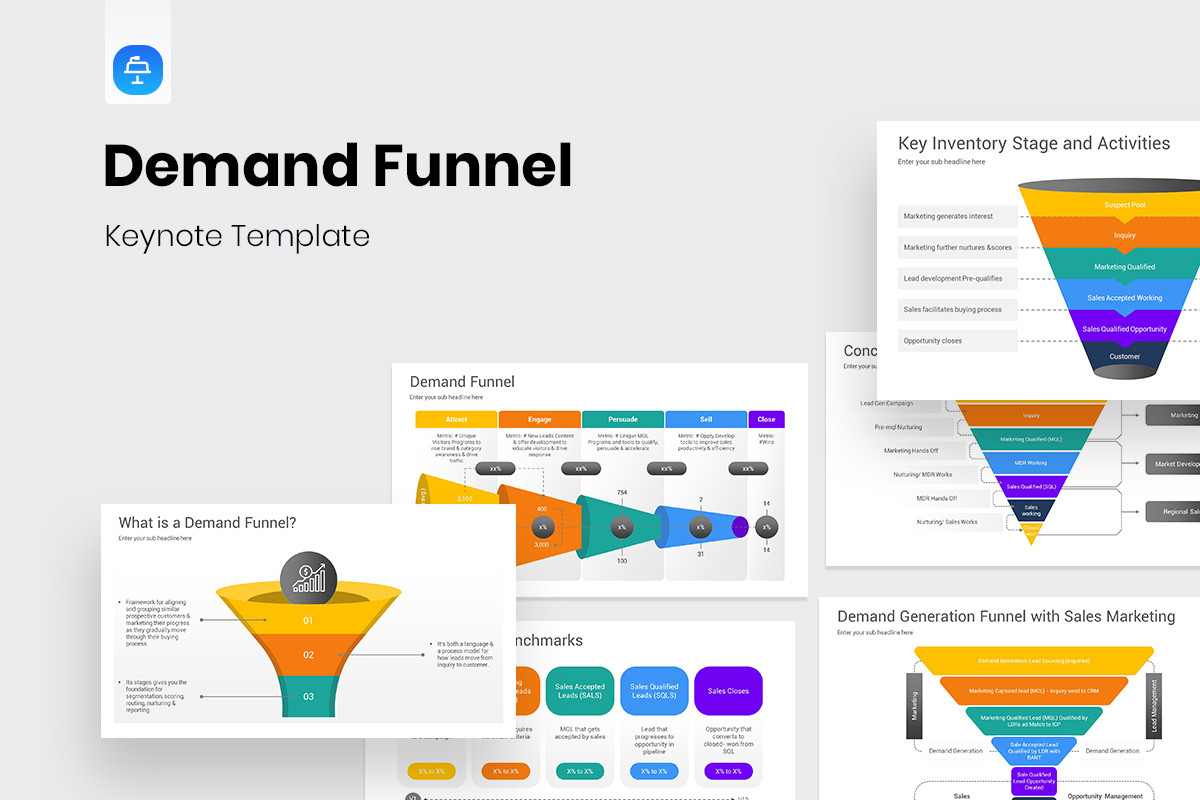 Demand Funnel Keynote Presentation Template | Nulivo Market