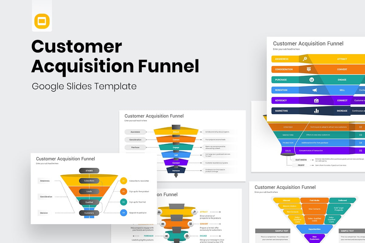 Customer Acquisition Funnel Google Slides Template | Nulivo Market