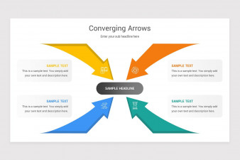 Converging Arrows PowerPoint Template | Nulivo Market