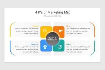 4 P's of Marketing Mix PowerPoint Template | Nulivo Market