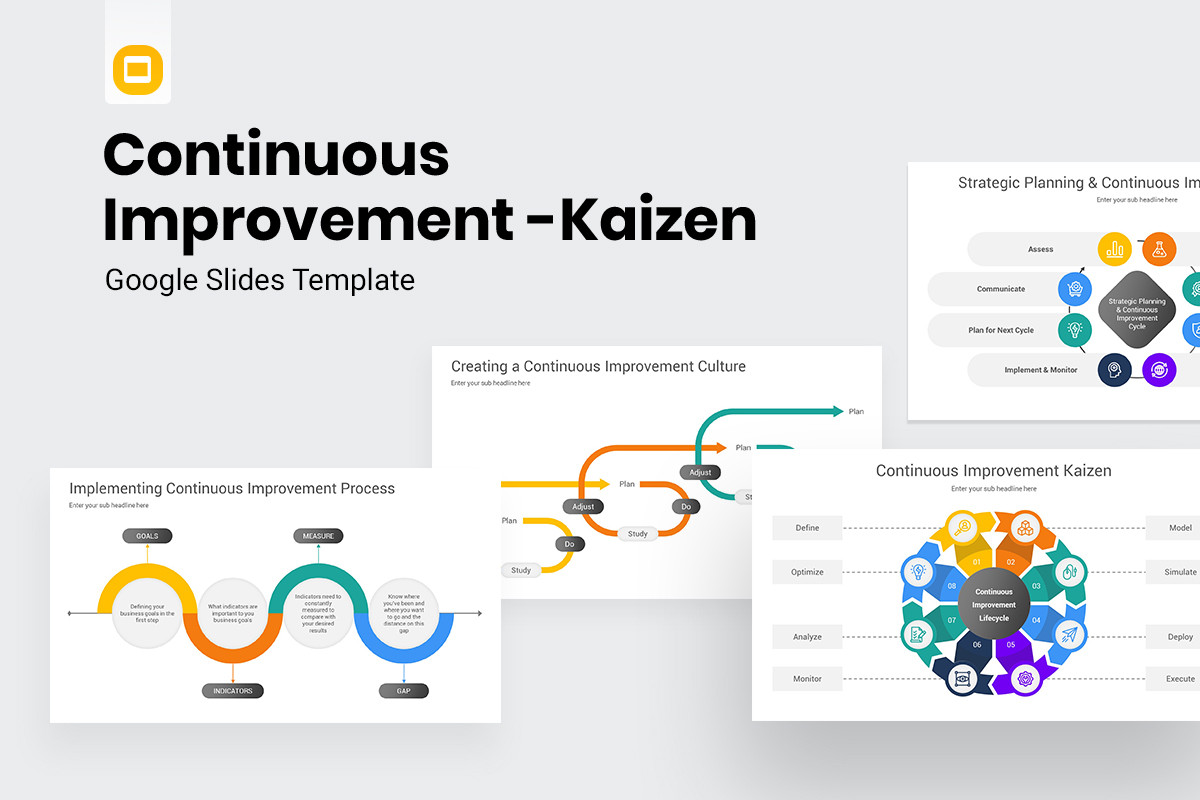 Continuous Improvement (Kaizen) Google Slides Template | Nulivo Market