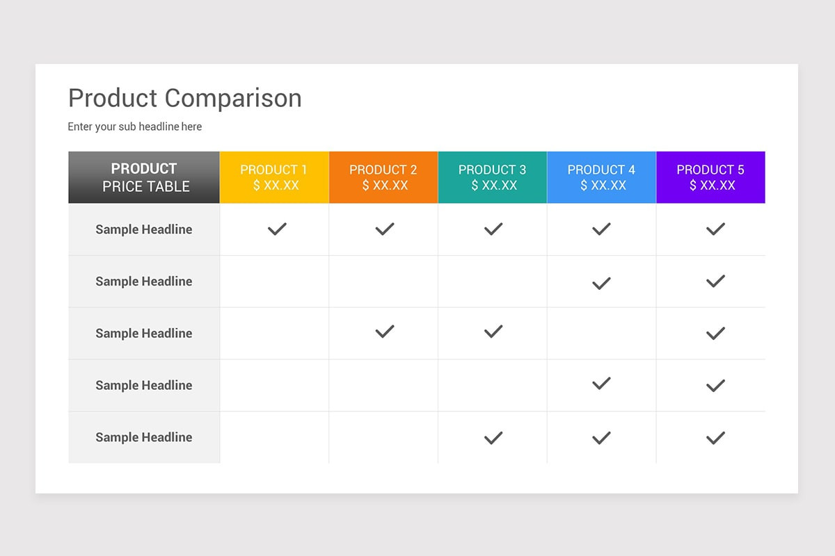 Product Comparison Keynote Template | Nulivo Market
