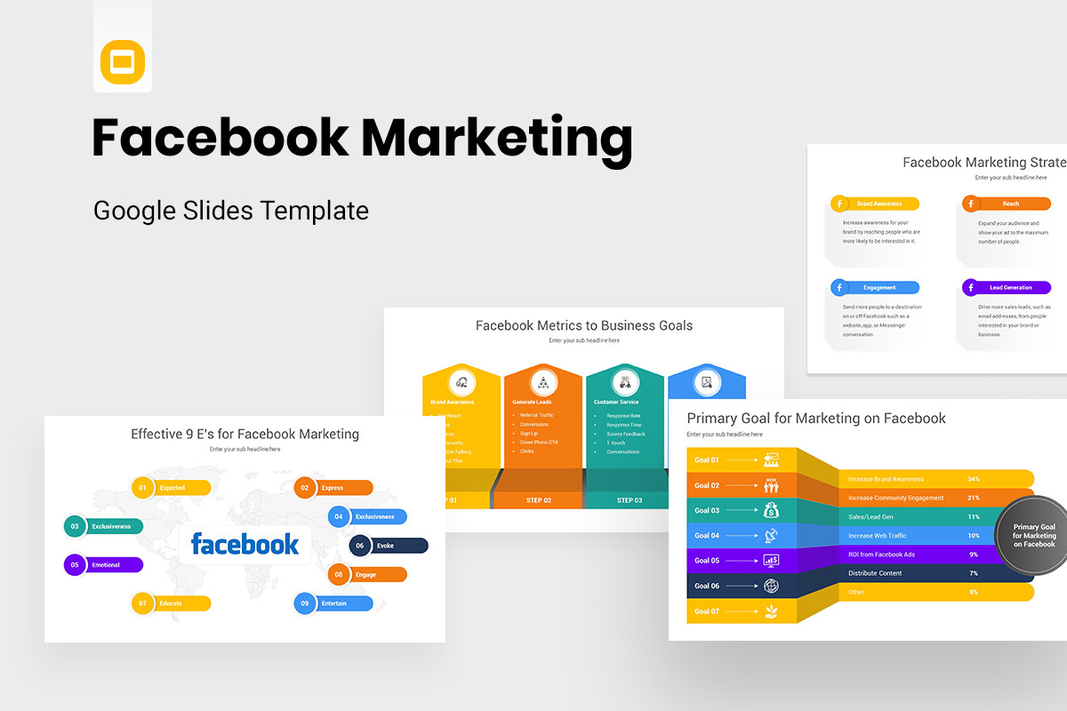 Facebook Marketing Google Slides Template | Nulivo Market