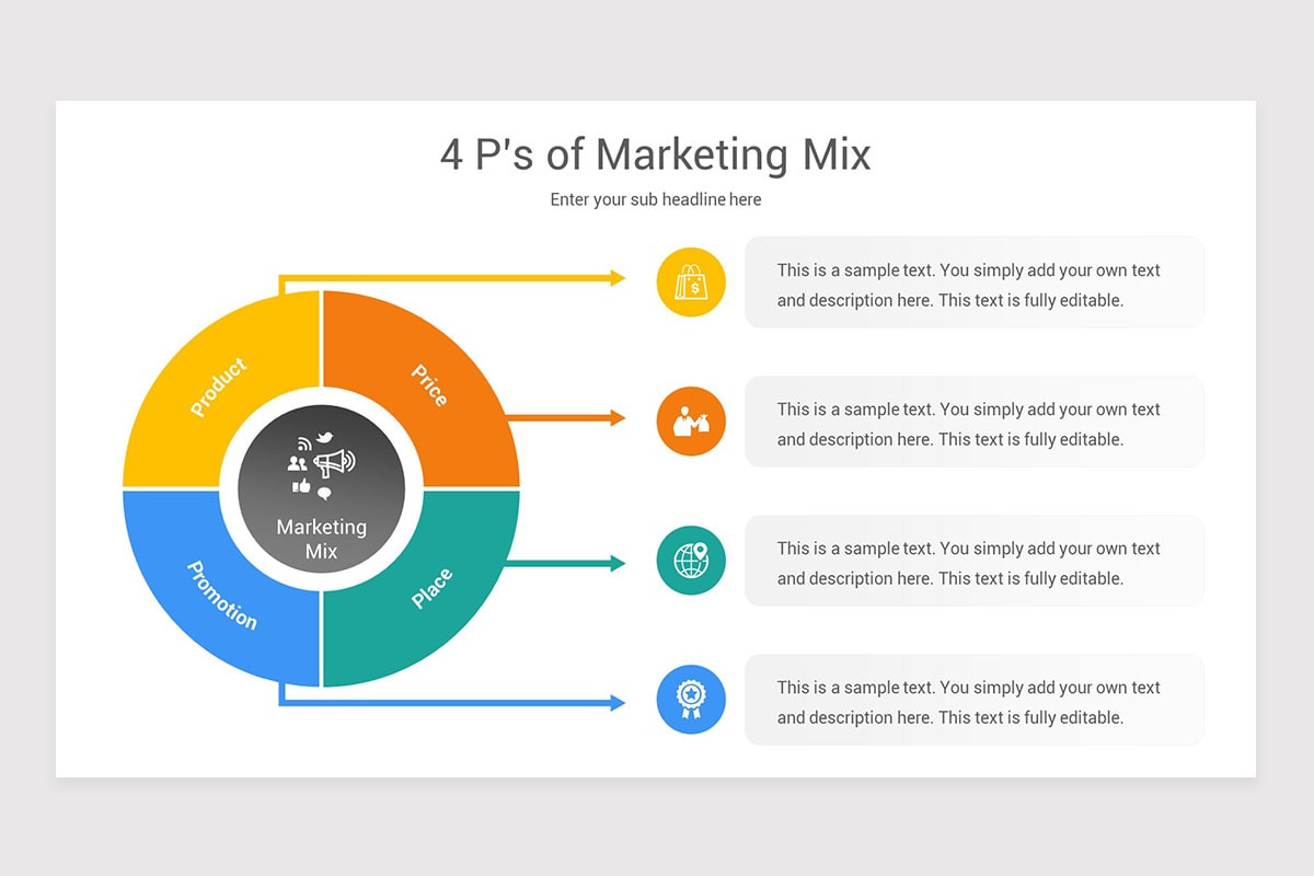 4 P's of Marketing Mix Google Slides Template | Nulivo Market