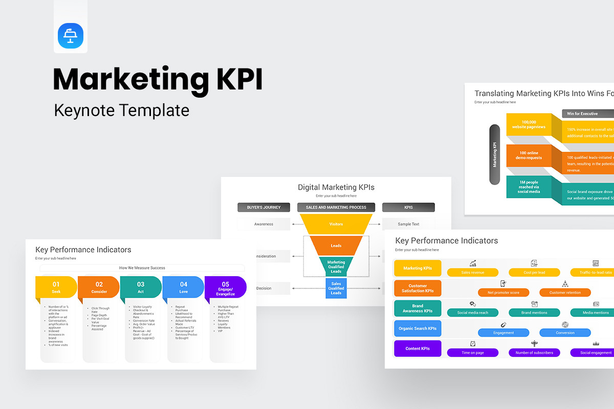 Marketing KPI Keynote Presentation Template | Nulivo Market