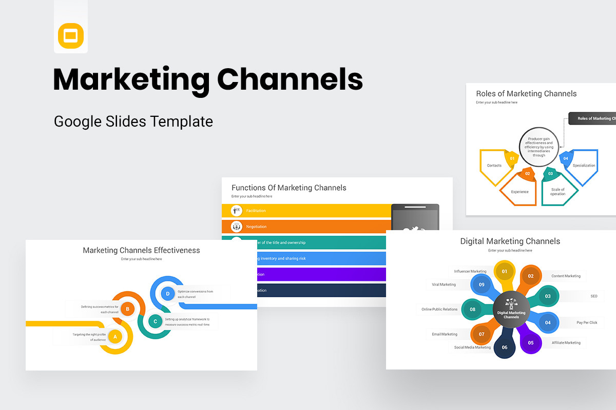 Marketing Channels Google Slides Template | Nulivo Market