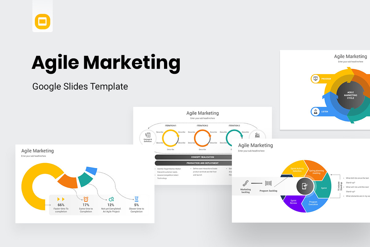 Agile Marketing Google Slides Template | Nulivo Market
