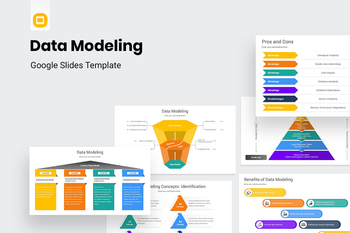 Data Modeling Google Slides Template Models | Nulivo Market
