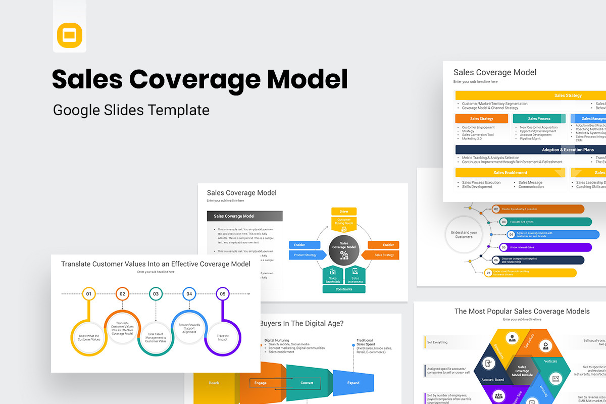 Sales Coverage Google Slides Template Models | Nulivo Market