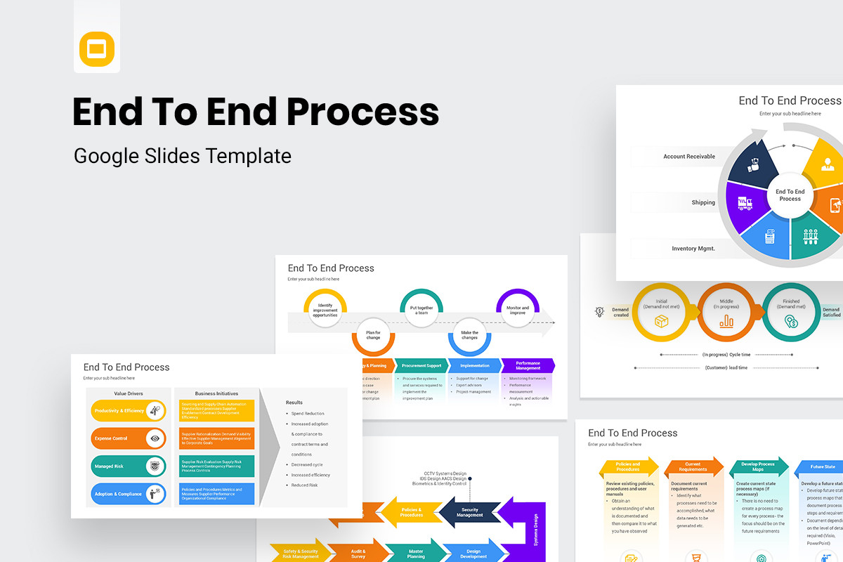 End To End Process Google Slides Template | Nulivo Market