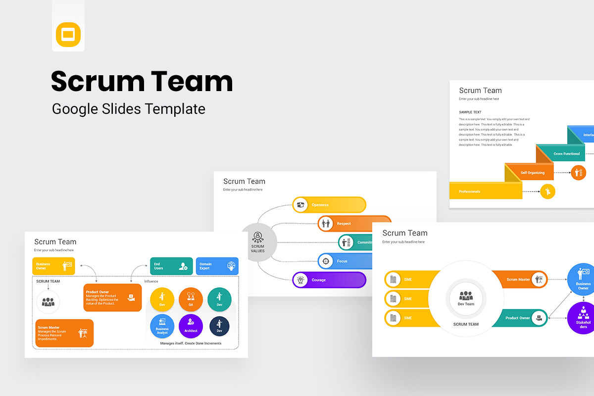 Scrum Team Google Slides Template Diagrams | Nulivo Market