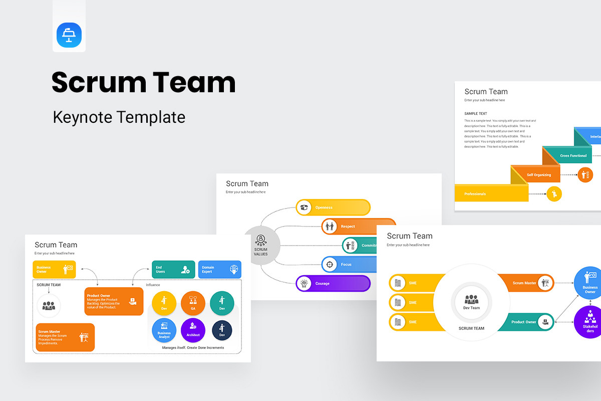 Scrum Team Keynote Template Diagrams | Nulivo Market