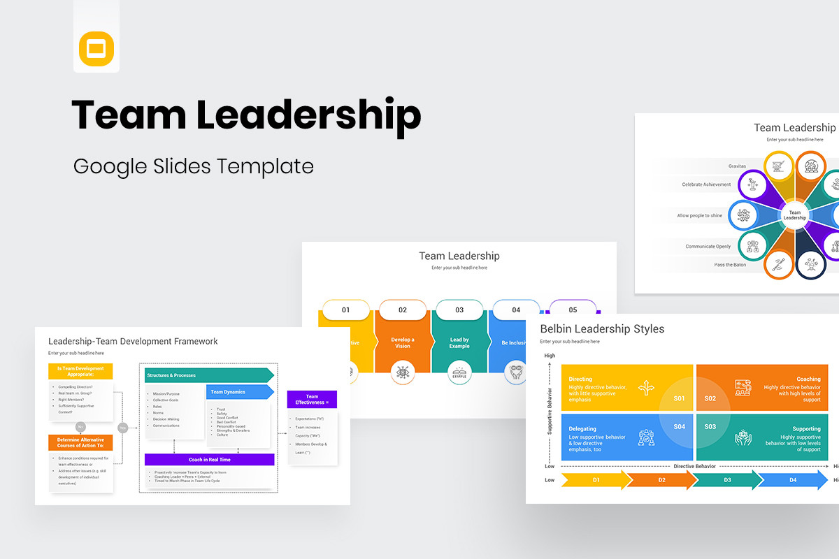 Team Leadership Google Slides Template | Nulivo Market