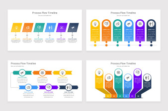 Process Flow Timeline PowerPoint Template | Nulivo Market