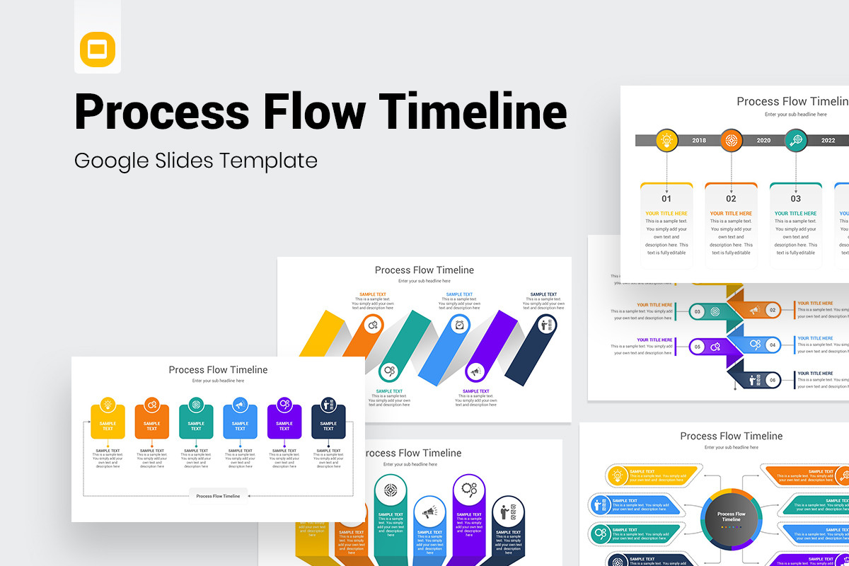 Process Flow Timeline Google Slides Template | Nulivo Market