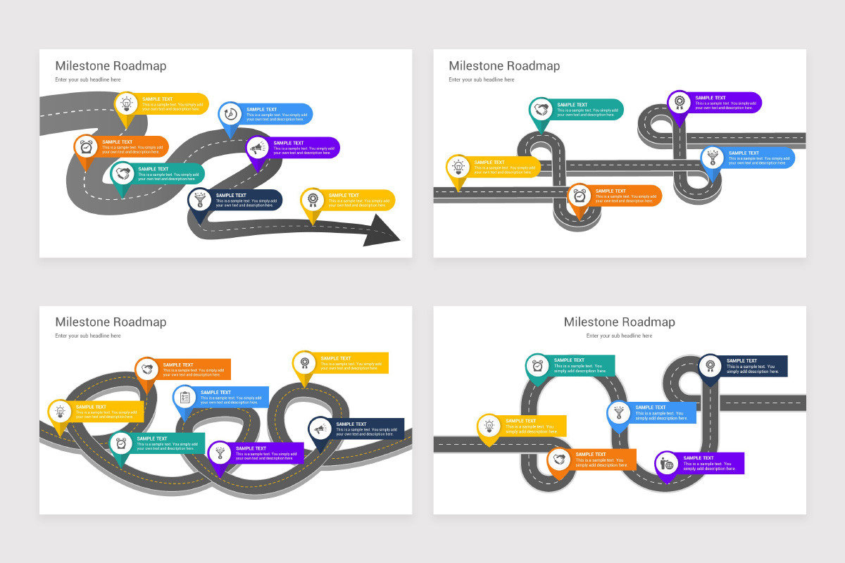 Milestone Roadmap PowerPoint Template | Nulivo Market