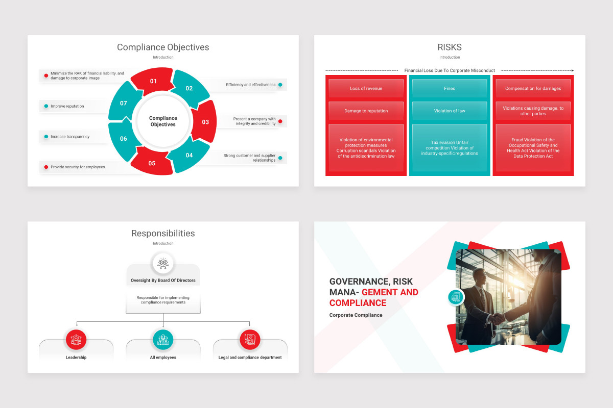 Corporate Compliance PowerPoint Presentation Template | Nulivo Market