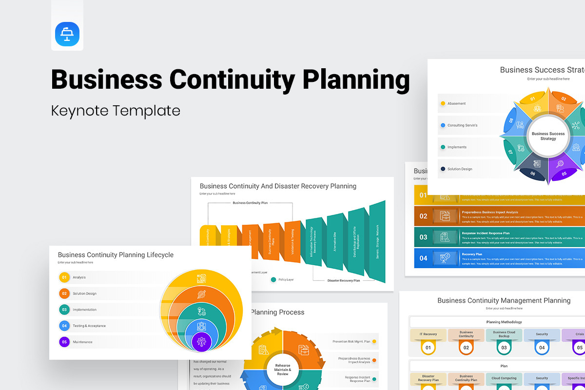 Business Continuity Planning Keynote Presentation Template | Nulivo Market