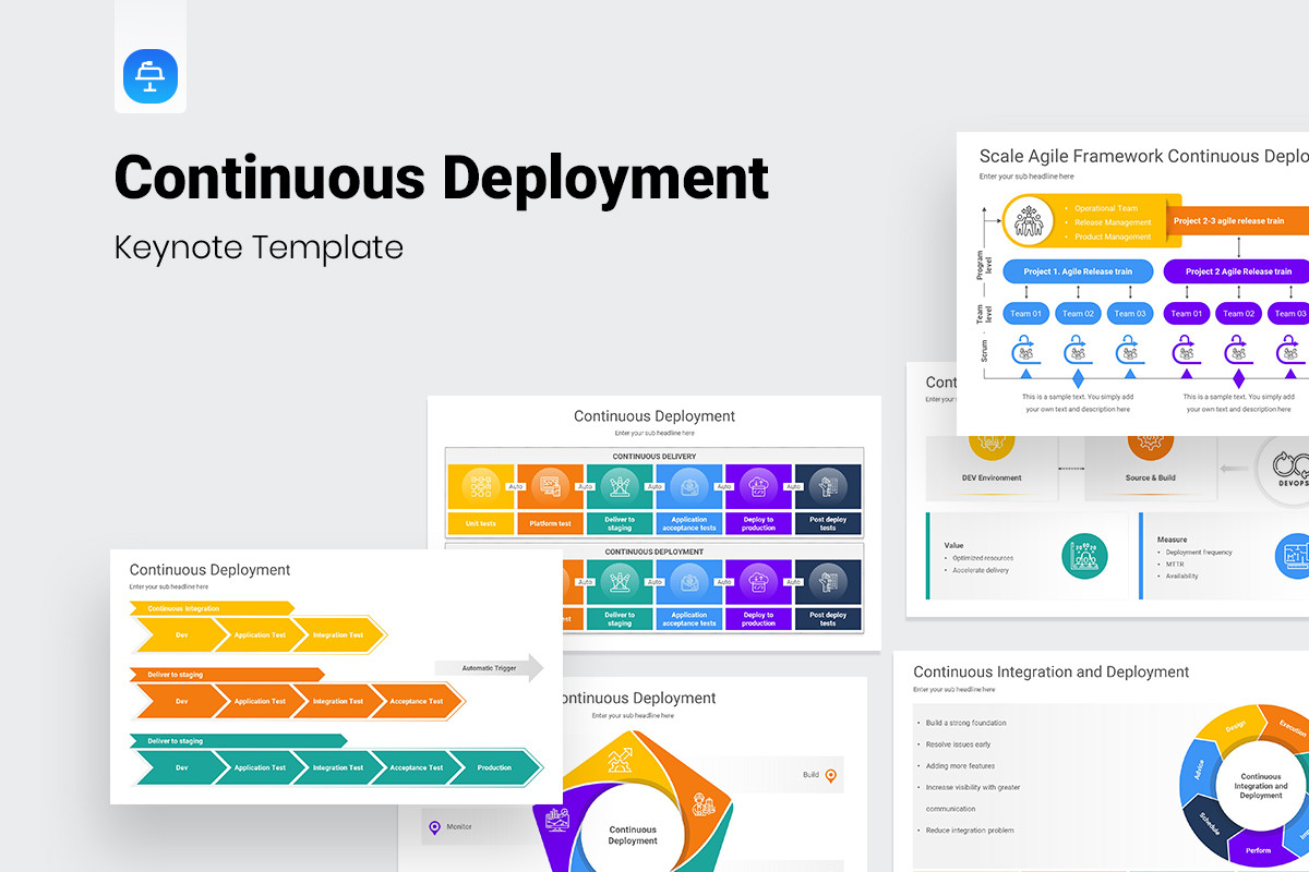Continuous Deployment Keynote Presentation Template | Nulivo Market