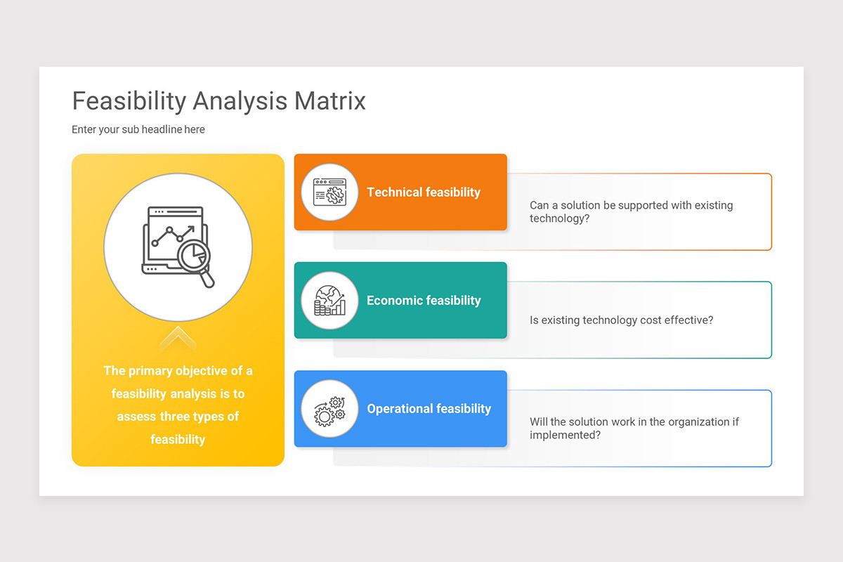 Feasibility Analysis Matrix Keynote Presentation Template | Nulivo Market
