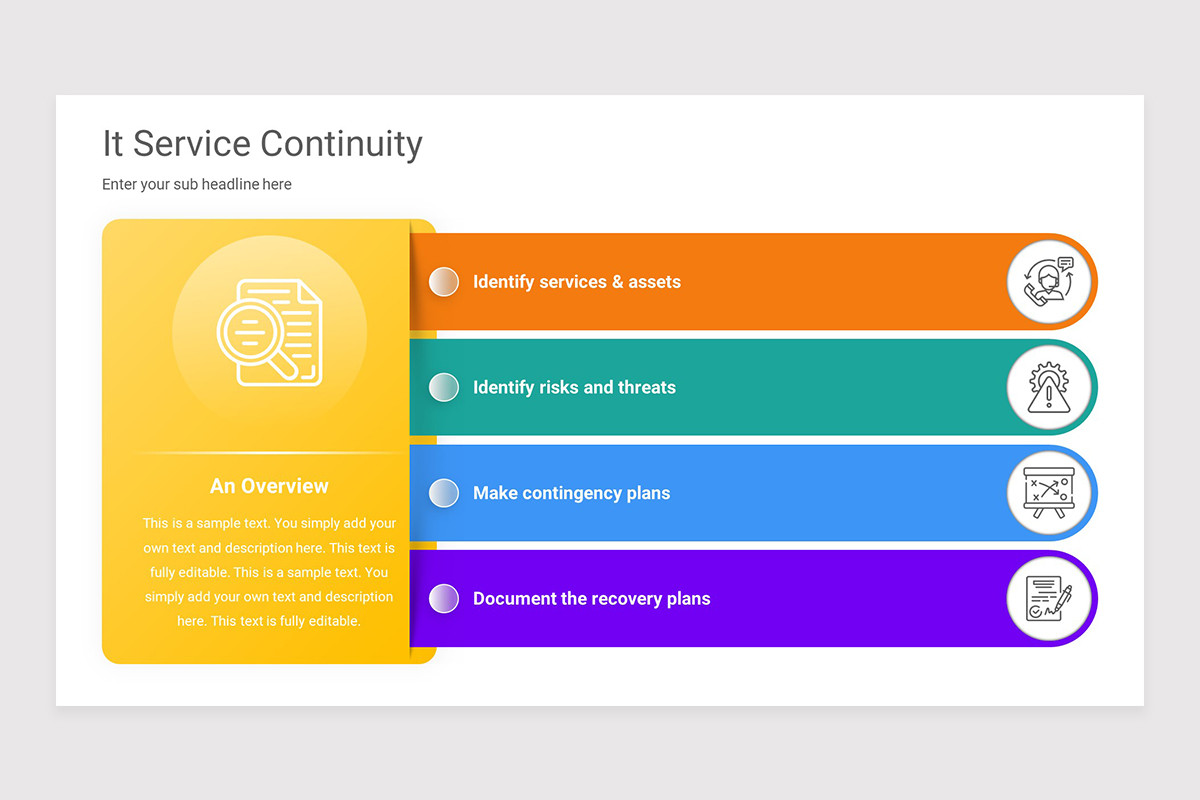 IT Service Continuity PowerPoint Presentation Template | Nulivo Market