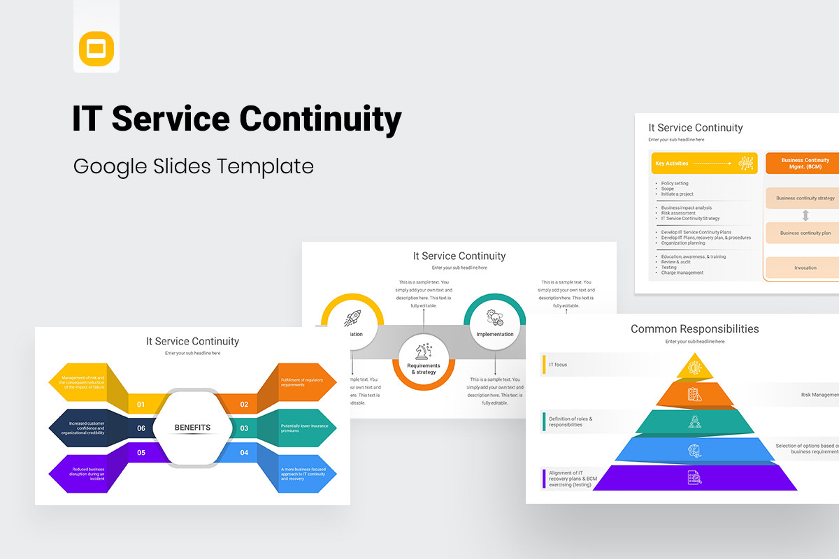 IT Service Continuity Google Slides Presentation Template | Nulivo Market