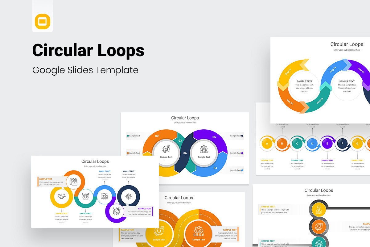 Circular Loops Google Slides Presentation Template | Nulivo Market