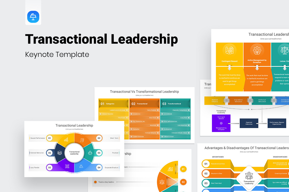 Transactional Leadership Keynote Presentation Template | Nulivo Market