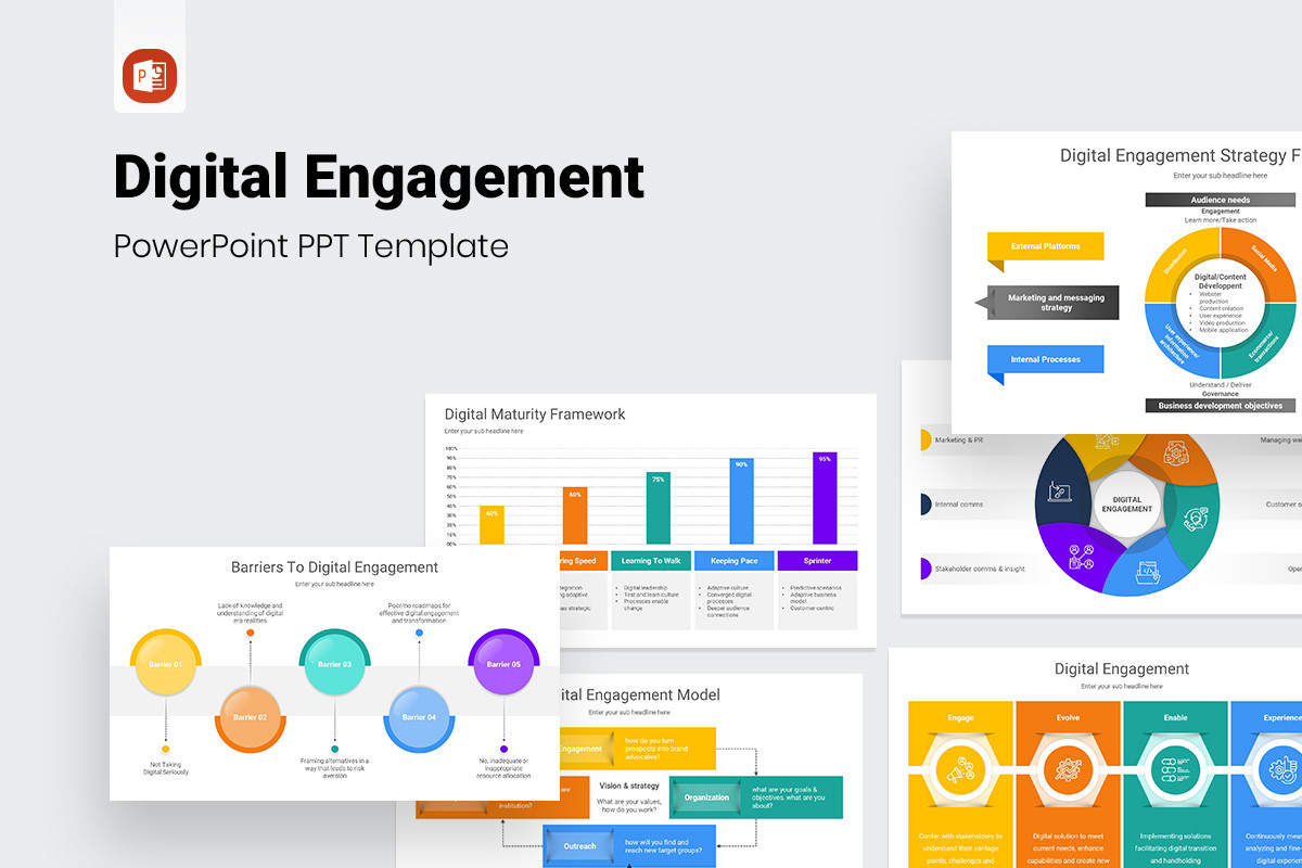 Digital Engagement PowerPoint Presentation Template | Nulivo Market