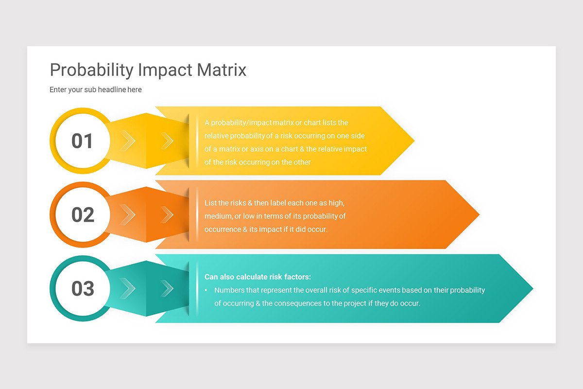 Probability Impact Matrix Keynote Presentation Template | Nulivo Market