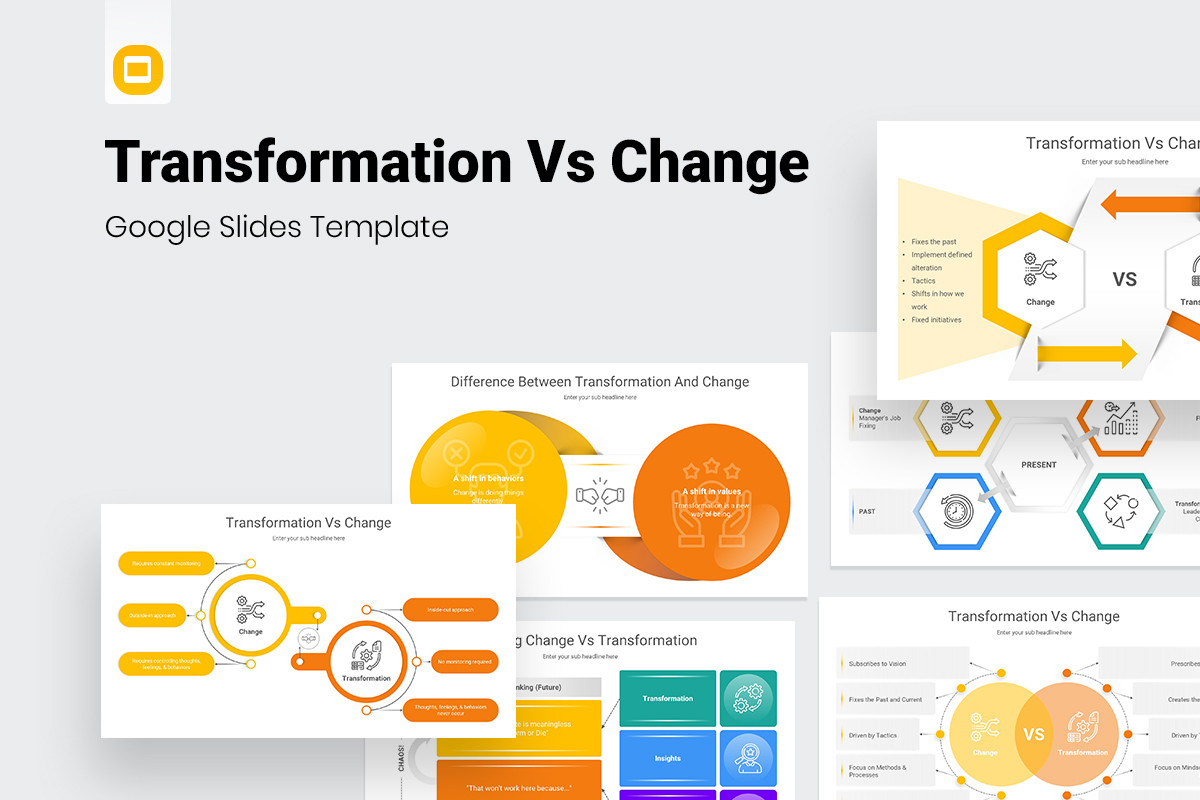 Transformation Vs Change Google Slides Presentation Template | Nulivo ...