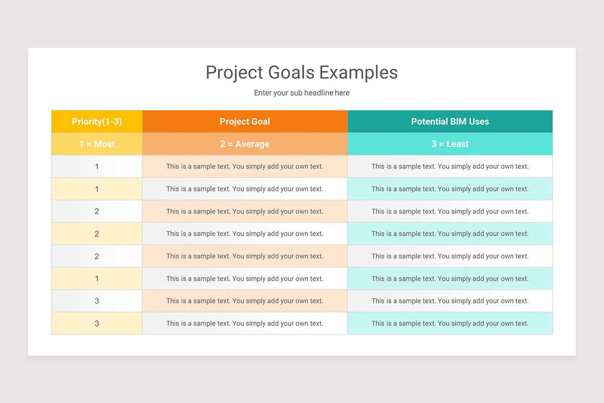 Project Goals Google Slides Presentation Template | Nulivo Market