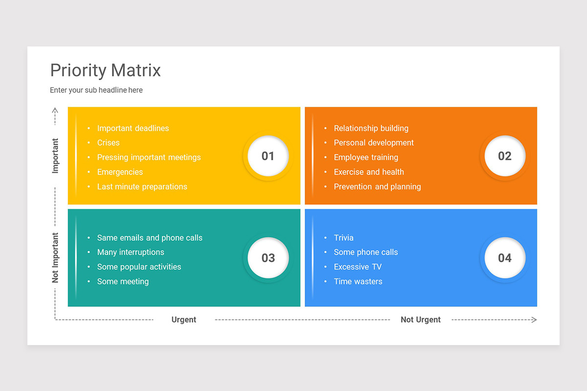 Priority Matrix PowerPoint Presentation Template | Nulivo Market