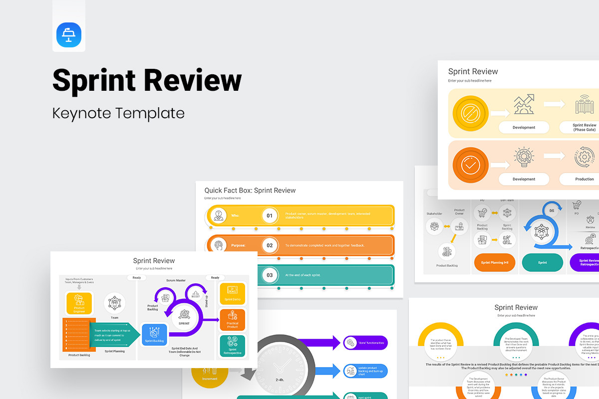 Sprint Review Keynote Presentation Template | Nulivo Market