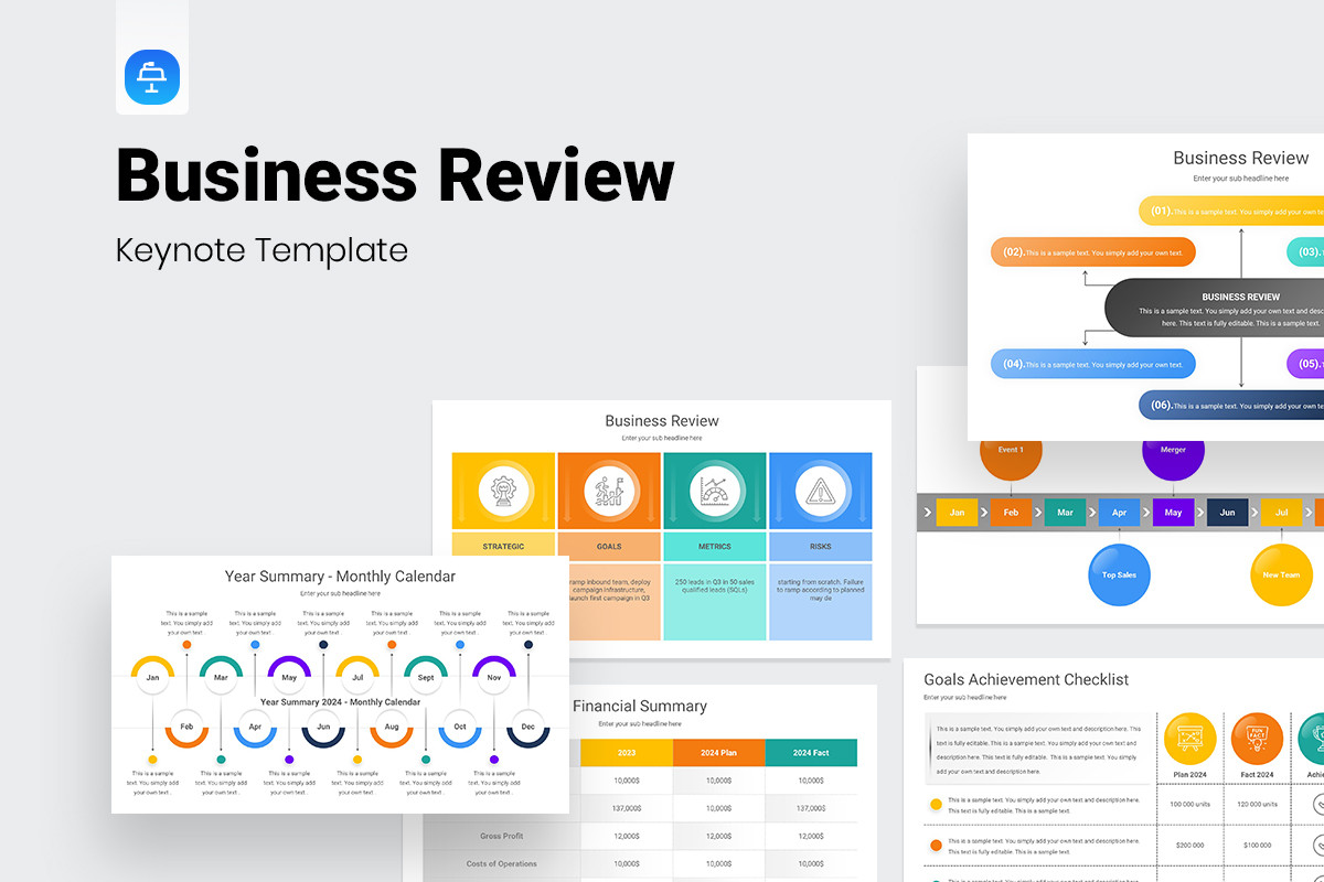 Business Review Keynote Presentation Template | Nulivo Market